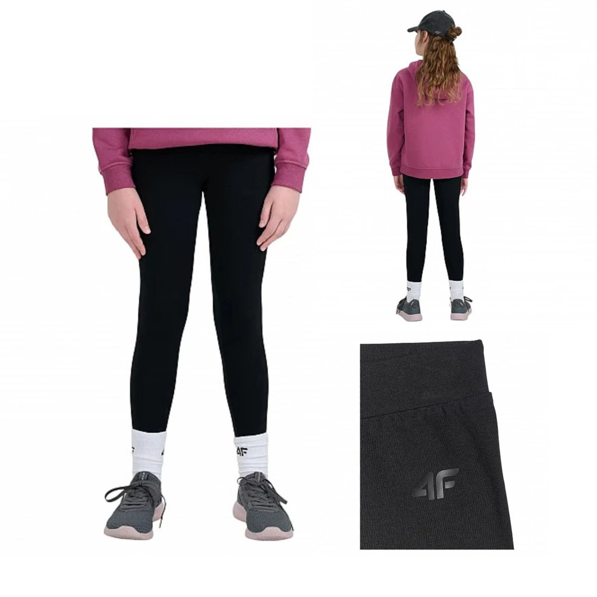 Legginsy dla dziewczyn 4F długie 4FJWAW25TTIGF247 r.122 - Inna marka ...