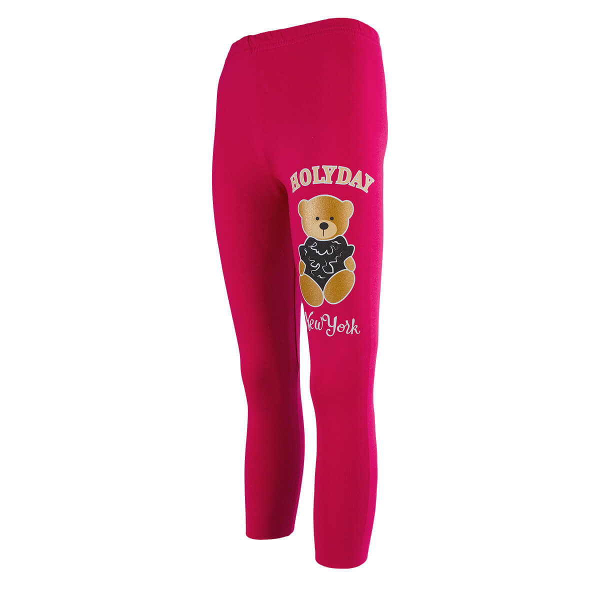 Legginsy z misiem Holyday, amarantowe, Tup Tup - Tup Tup | Sklep EMPIK.COM