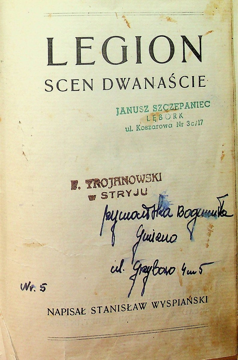 Legion Scen Dwanaście / Fircyk w Zalotach / Księga Sybillińska o przyszłości 1908 r. - W opisie ...