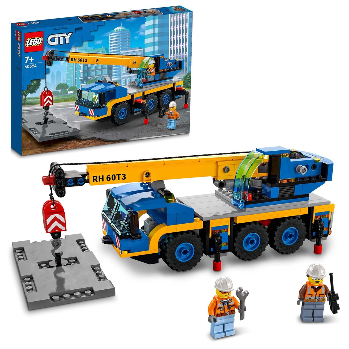 LEGO 60324 City Superpojazdy Żuraw samochodowy, Zestaw Klocków ...