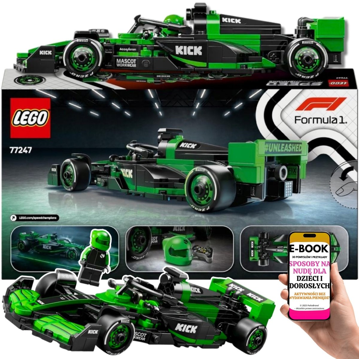 LEGO Bolid F1 KICK Sauber (77247) – Auto Wyścigowe F1| Dla Małych i ...