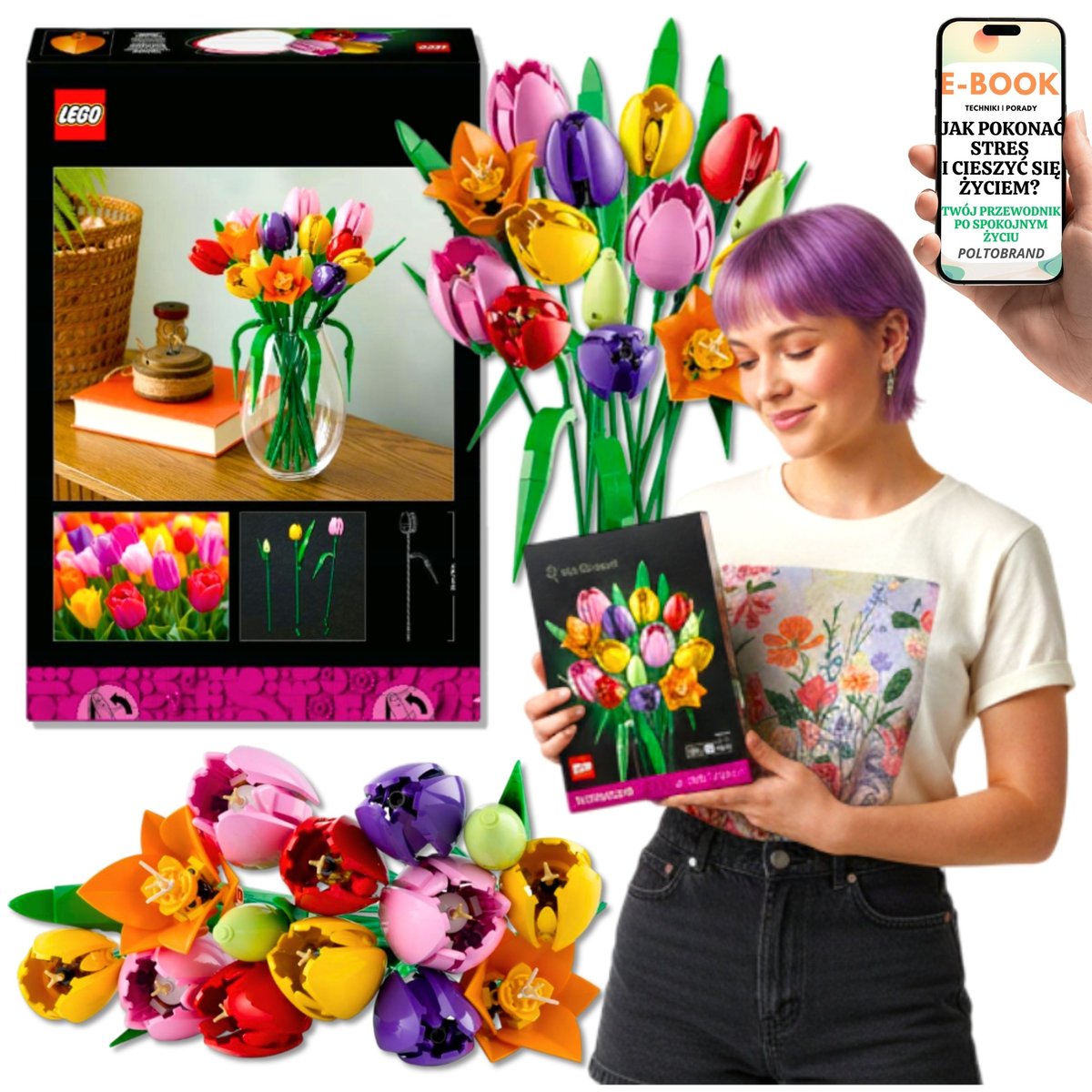 LEGO Botanicals Flowers Bukiet tulipanów (11501) • LEGO PREZENT DLA ...