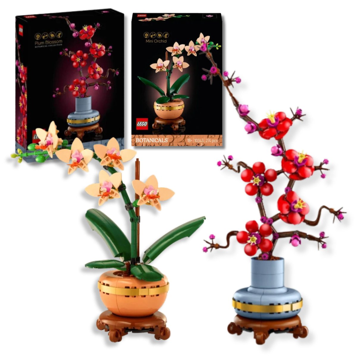 LEGO Botanicals Kwiatowy Prezent Klocki Zestaw Kwiat Śliwy i Orchidea ...