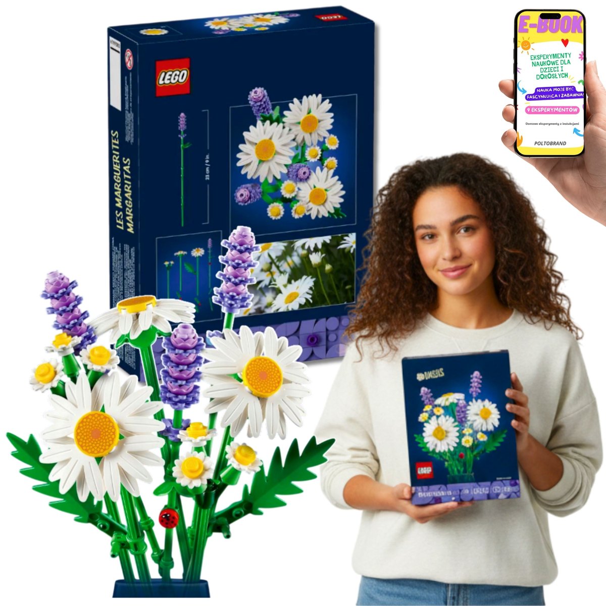 LEGO Botanicals Stokrotki • kwiaty LEGO • prezent dla niej Walentynki ...