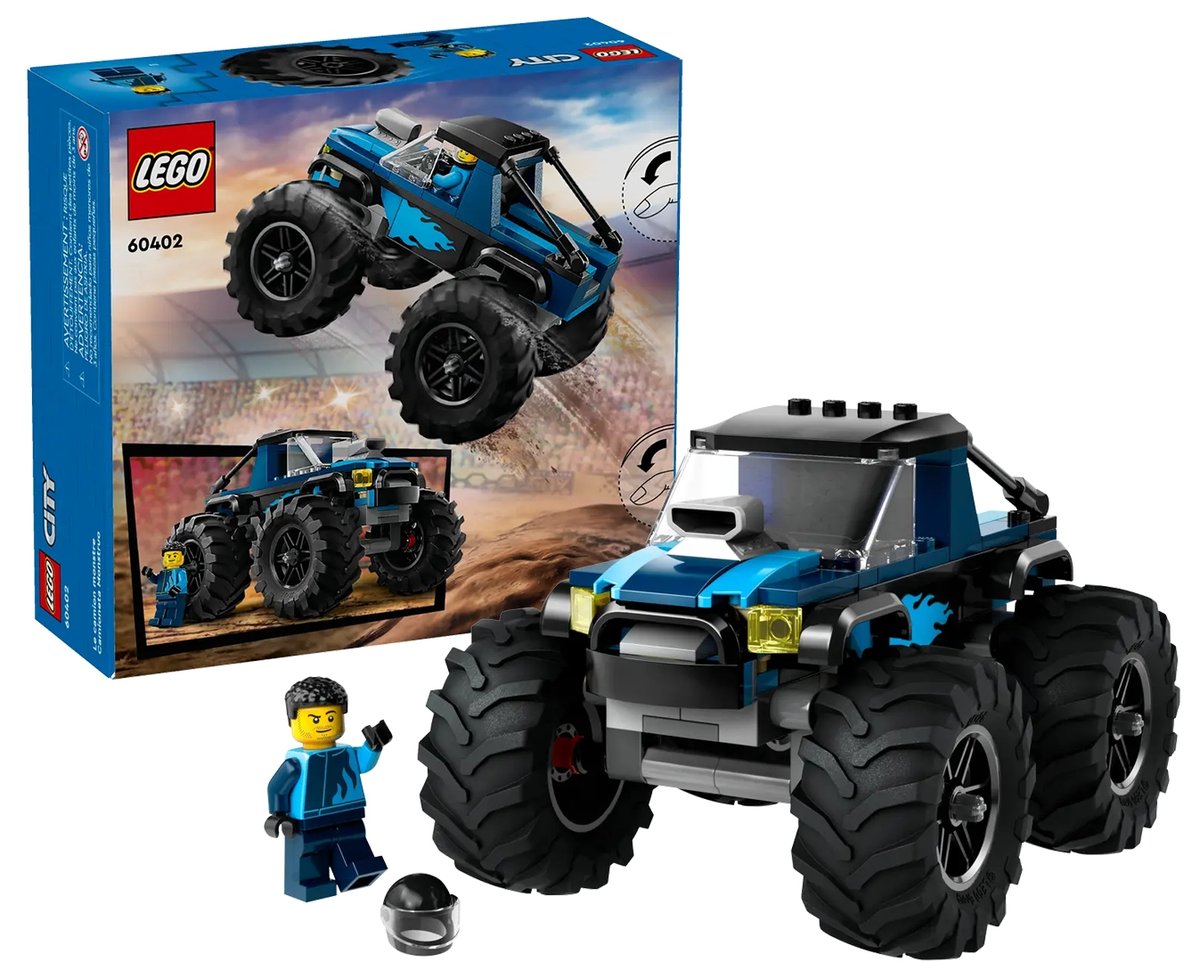 LEGO CITY Niebieski Monster Truck Zestaw Klocków Lego 60402 - LEGO ...