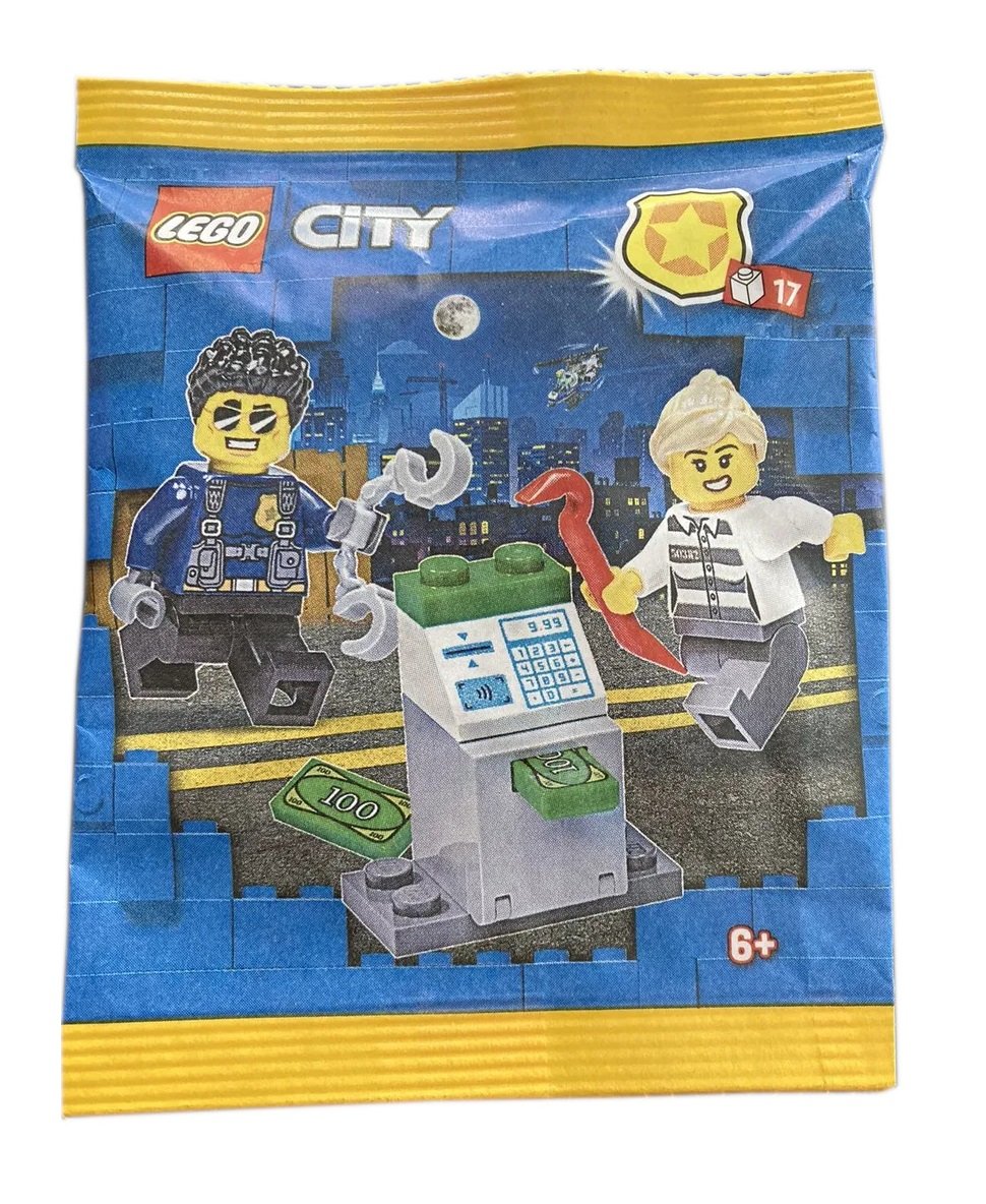 LEGO City Zestaw - Policeman and Crook with ATM 952304 polybag klocki ...