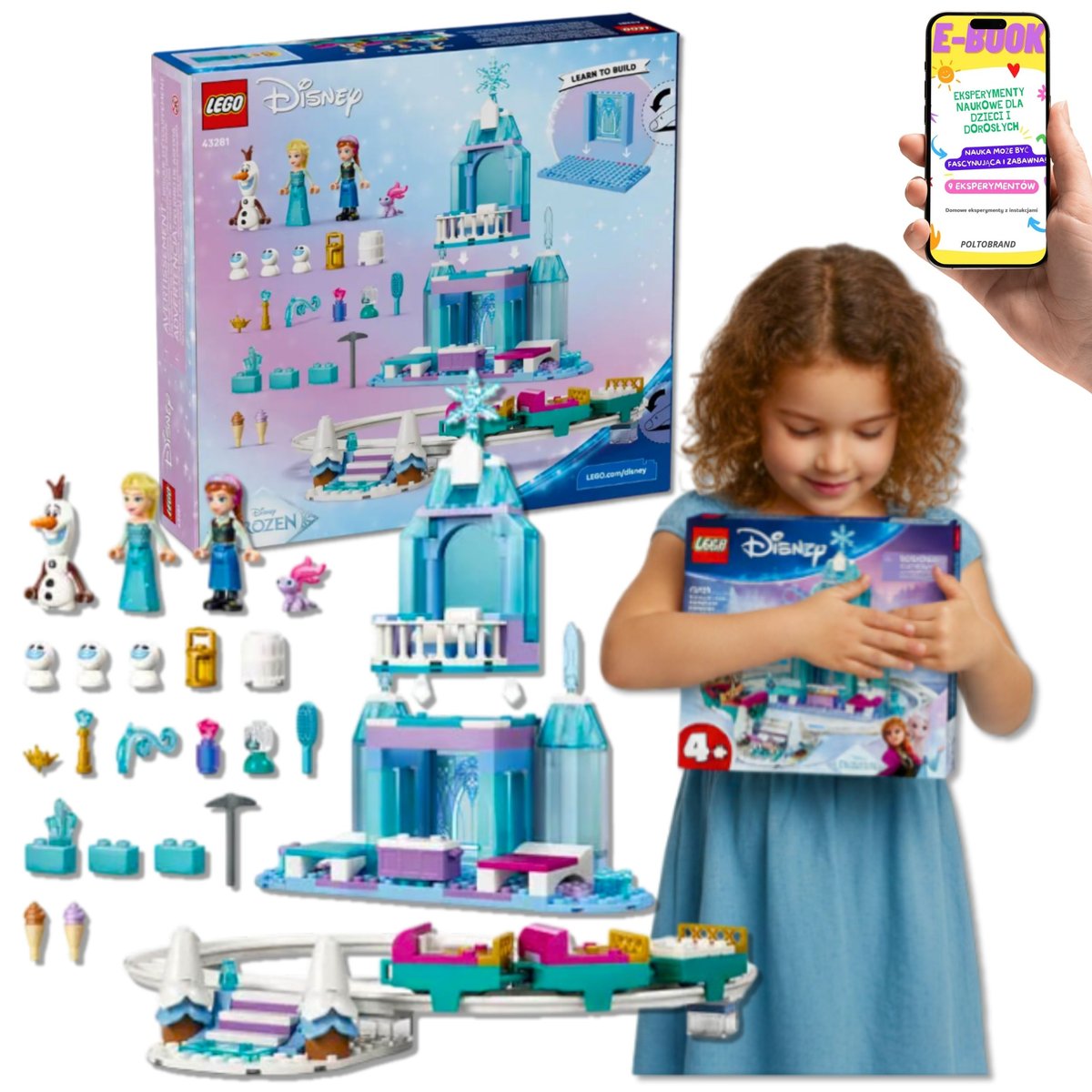 LEGO Disney Kraina Lodu Lodowy Zamek Elzy (43281) Lego Prezent 4+ Dla 5 ...