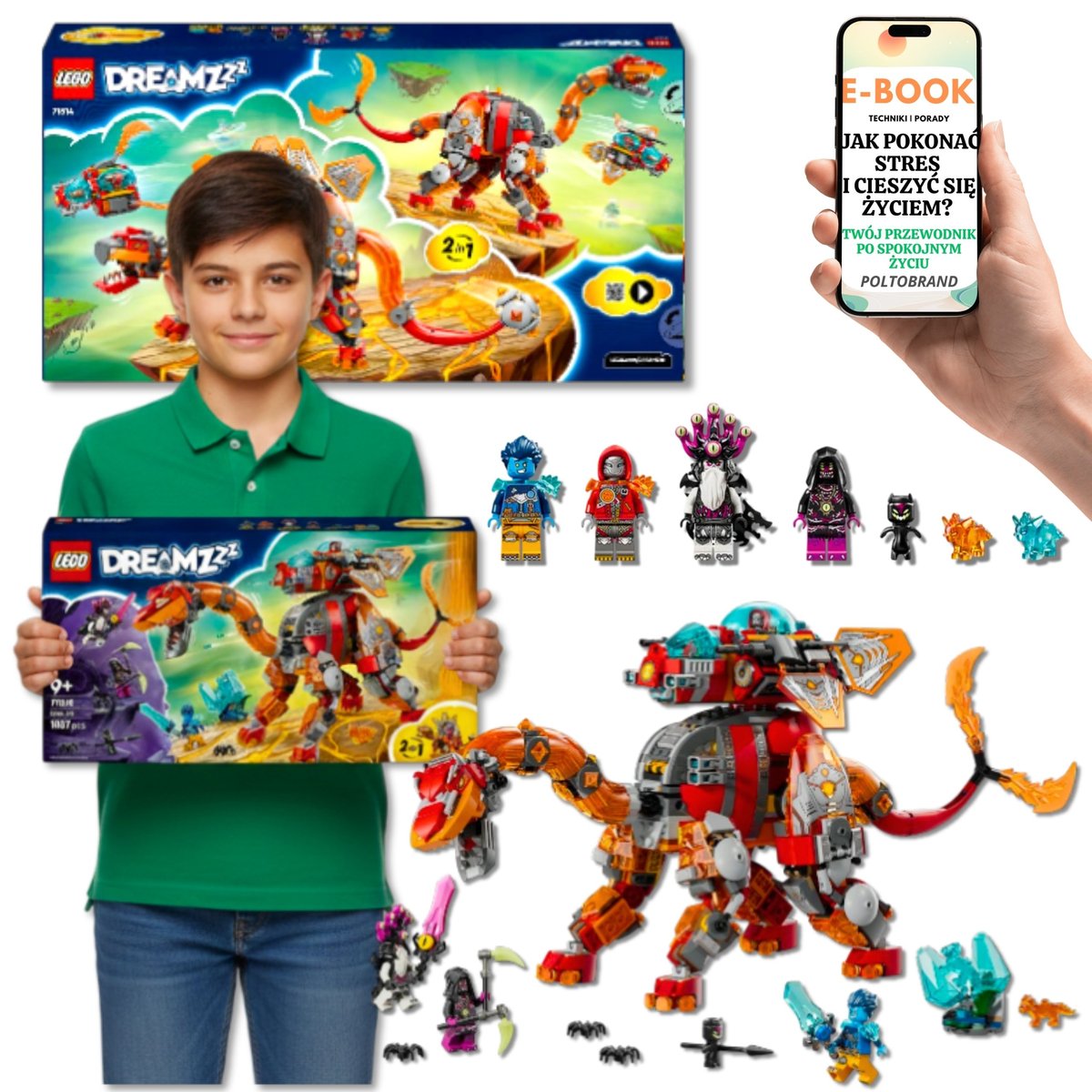 LEGO DREAMZzz DINOZAUR STATEK KOSMICZNY Dinozaur + Statek (71514) Lego ...