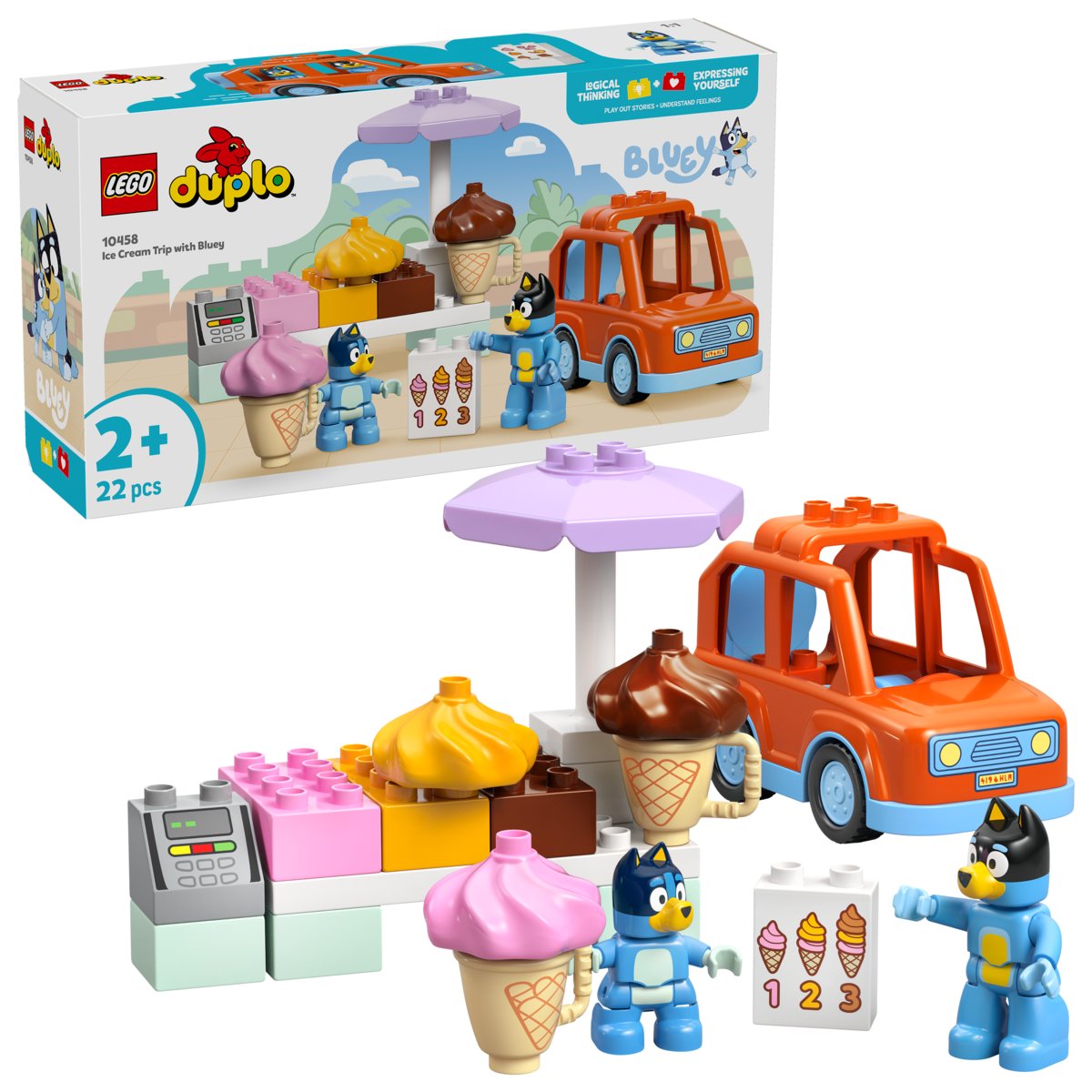 LEGO DUPLO® Bluey, klocki, Wyprawa po lody z Blue, 10458 - LEGO | Sklep ...