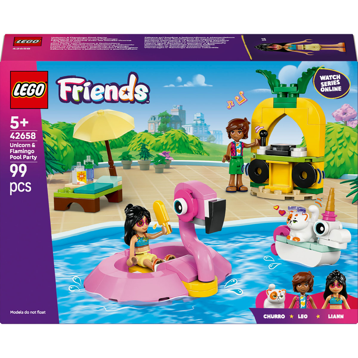 LEGO Friends - Jednorożec Flaming Impreza na basenie klocki LEGO ...