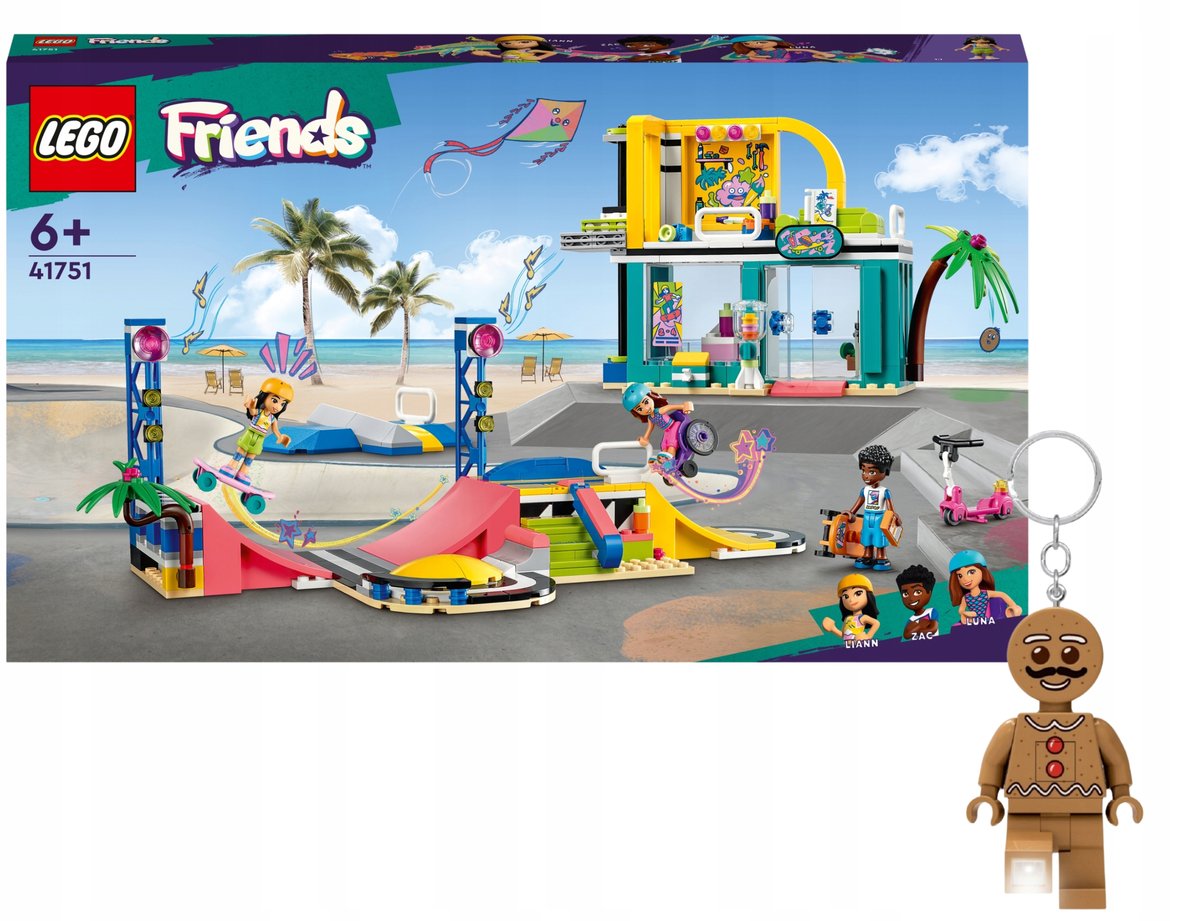 LEGO Friends Skatepark 41751 + Brelok do kluczy z latarką - LEGO ...