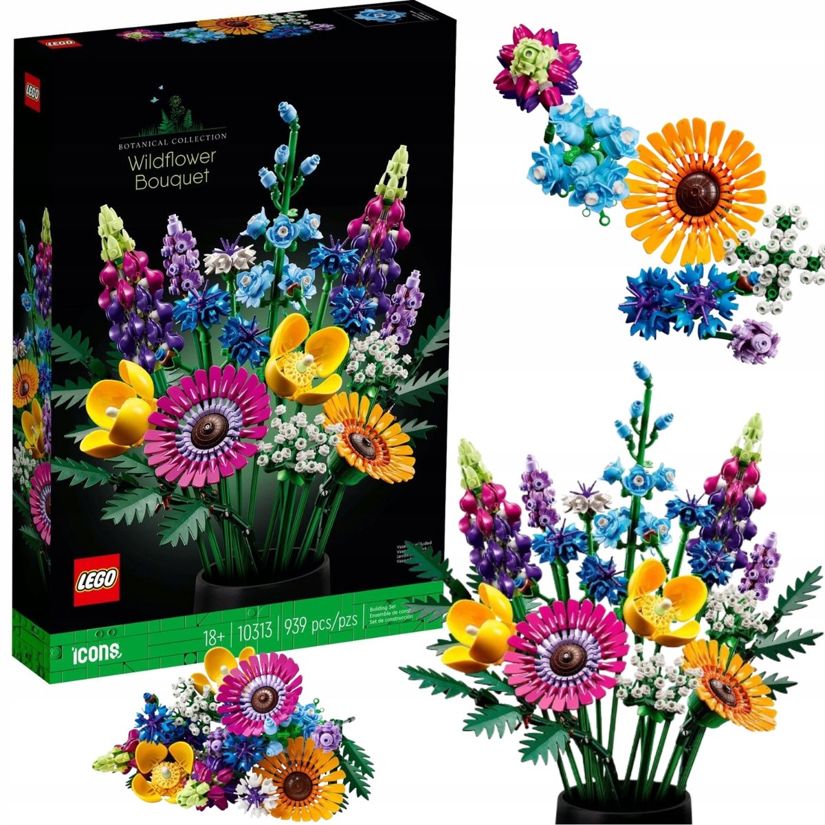 LEGO ICONS BOTANICAL COLLECION BUKIET POLNYCH KWIATÓW KOLEKCJA ...