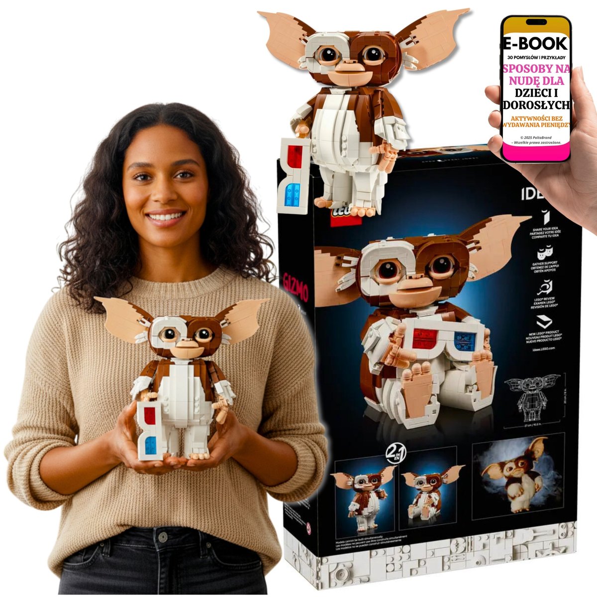 LEGO IDEAS GIZMO Zestaw dla Dorosłych – Gremliny Rozrabiają (21361 ...