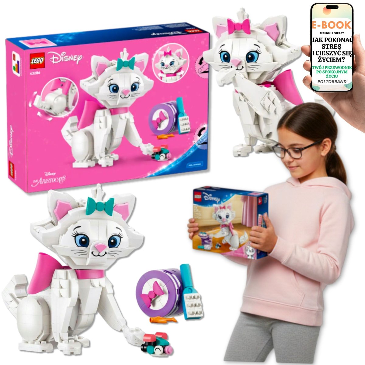 LEGO KOTEK DISNEY Marie • Aryskotraci (43286) Kot Lego Prezent Na ...