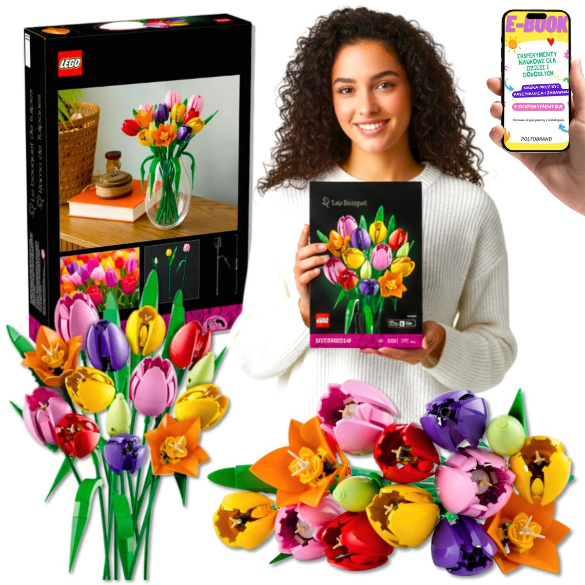 LEGO KWIATY BOTANICALS TULIPANY bukiet kwiatów LEGO (11501) dekoracja ...