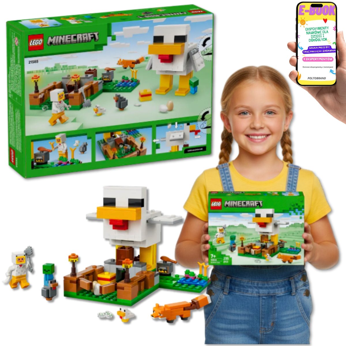 LEGO Minecraft Farma kurczaków • kurnik • figurki (21585) Lego prezent ...