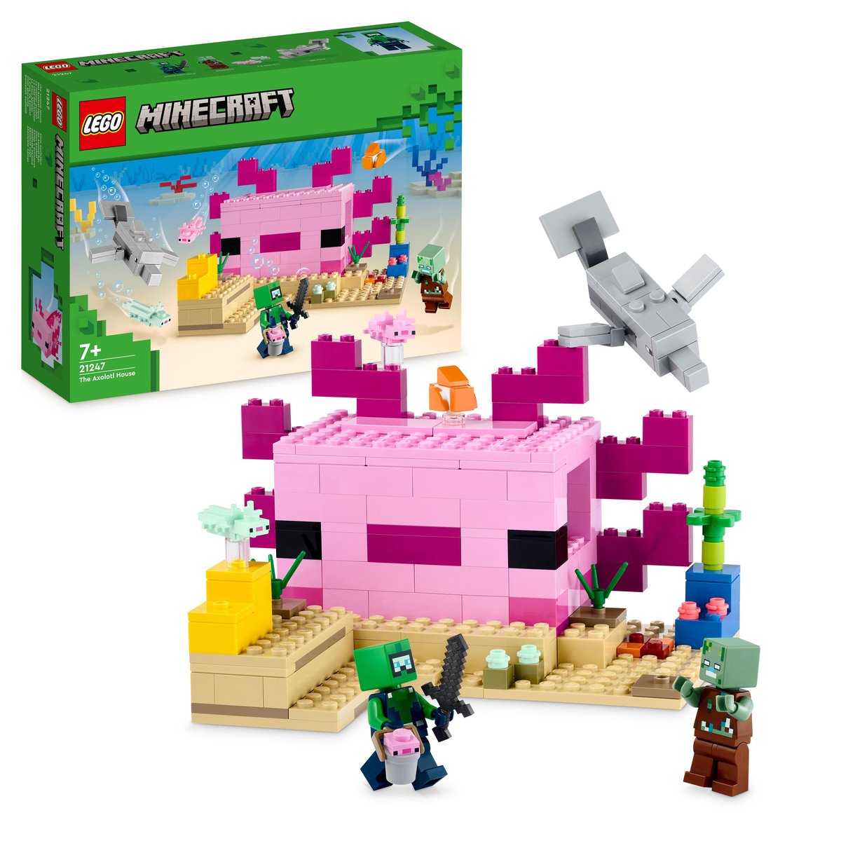 LEGO Minecraft, klocki, Dom aksolotla, 21247 - LEGO | Sklep EMPIK.COM