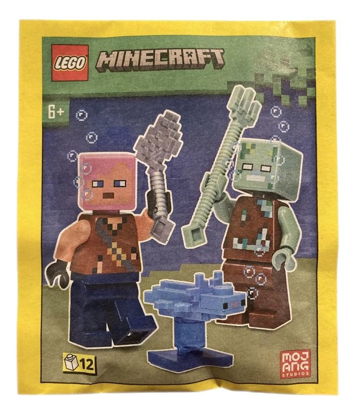 LEGO Minecraft Zestaw - Adventurer with Drowned and Axolotl 662303 ...
