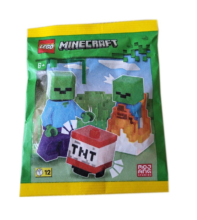 LEGO Minecraft Zestaw - Zombie with Burning Baby Zombie and TNT 662403 ...