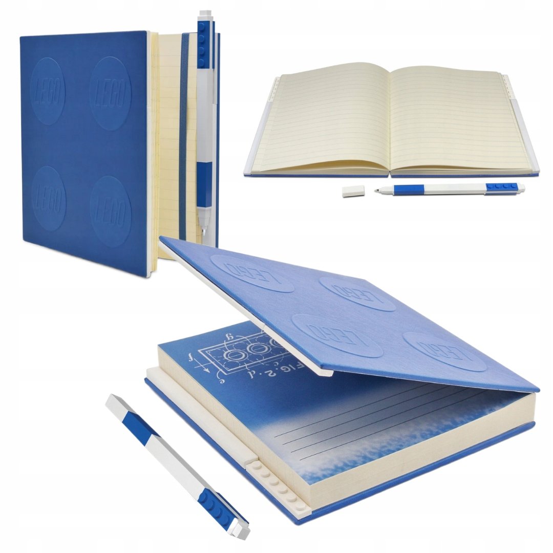 LEGO Notatnik Notes Kwadratowy Niebieski z Długopisem - inna (Inny ...