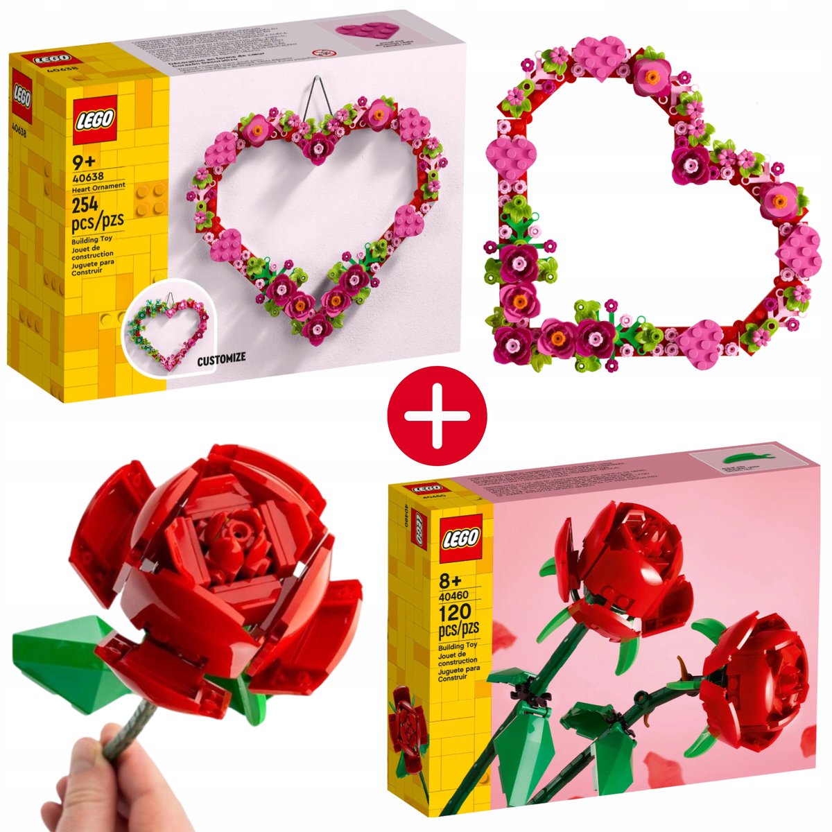LEGO Serce, 40638 i LEGO Róże, 40460 - LEGO | Sklep EMPIK.COM
