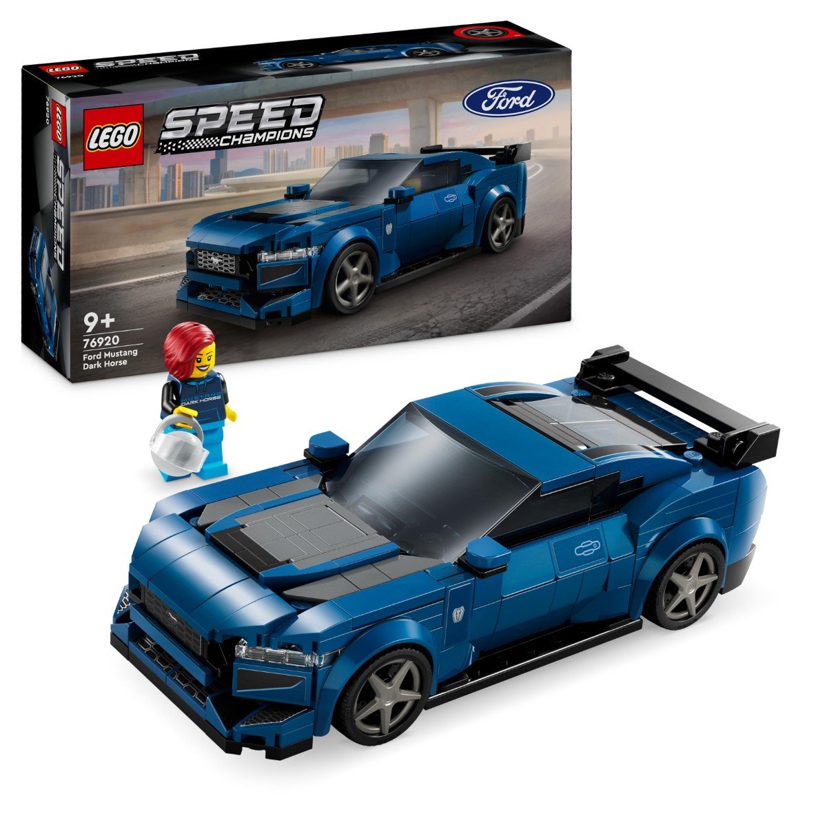 LEGO Speed Champions, klocki, Sportowy Ford Mustang Dark Horse, 76920 ...