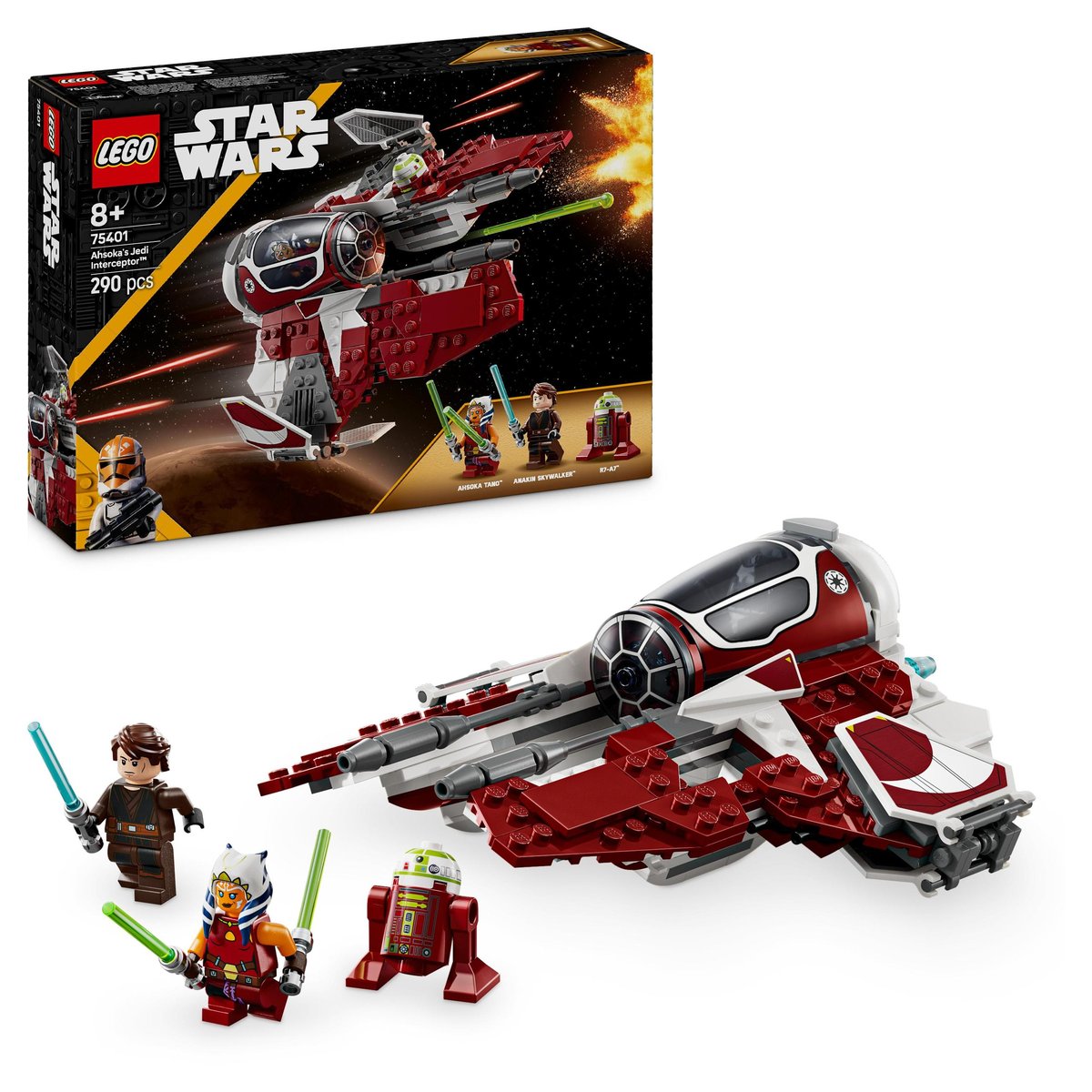 LEGO STAR WARS 75401 KLOCKI Gwiezdne Wojny Interceptor Jedi Ahsoki ...
