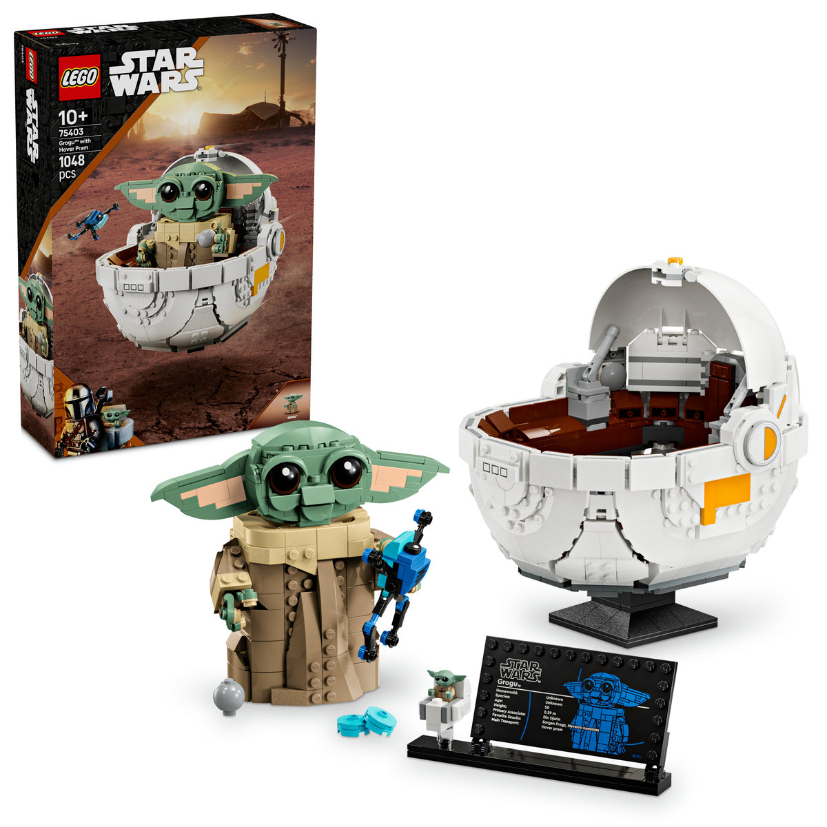 LEGO Star Wars, klocki, Grogu w wózku, 75403 - LEGO | Sklep EMPIK.COM
