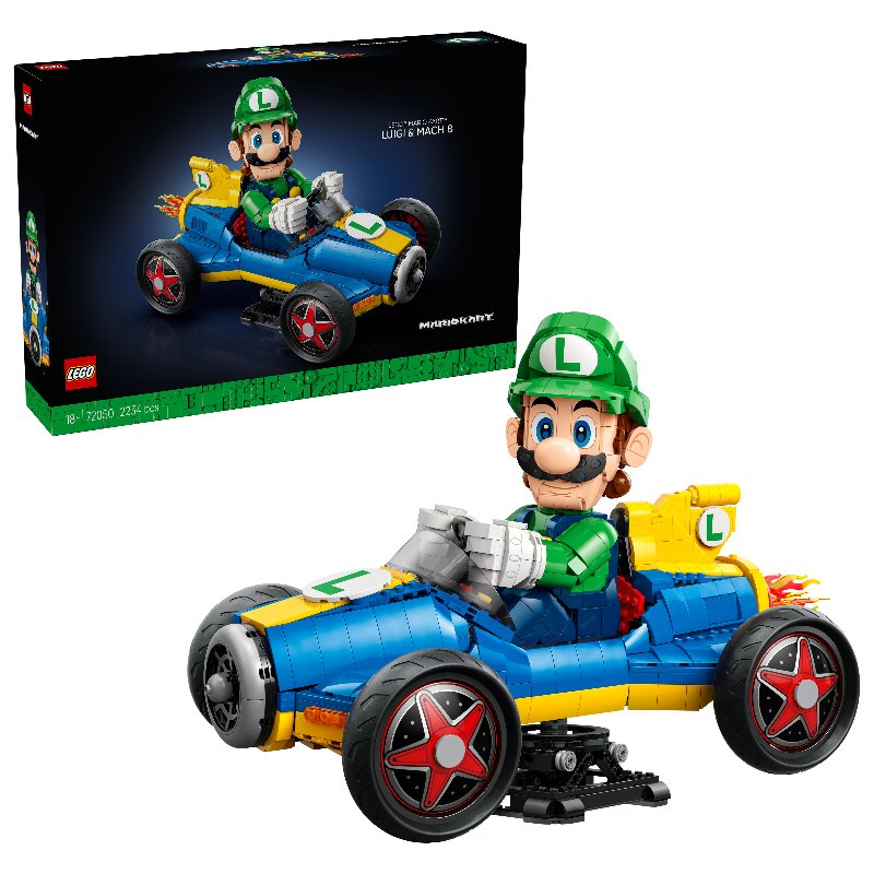 LEGO Super Mario, klocki, Mario Kart™ — Luigi i Mach 8, 72050 - LEGO ...