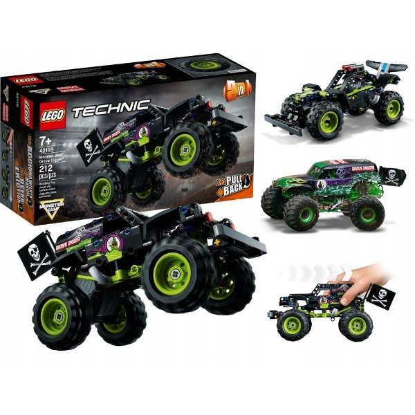 LEGO Technic 42118 Monster Jam Grave Digger Monster Truck 2w1 - LEGO ...