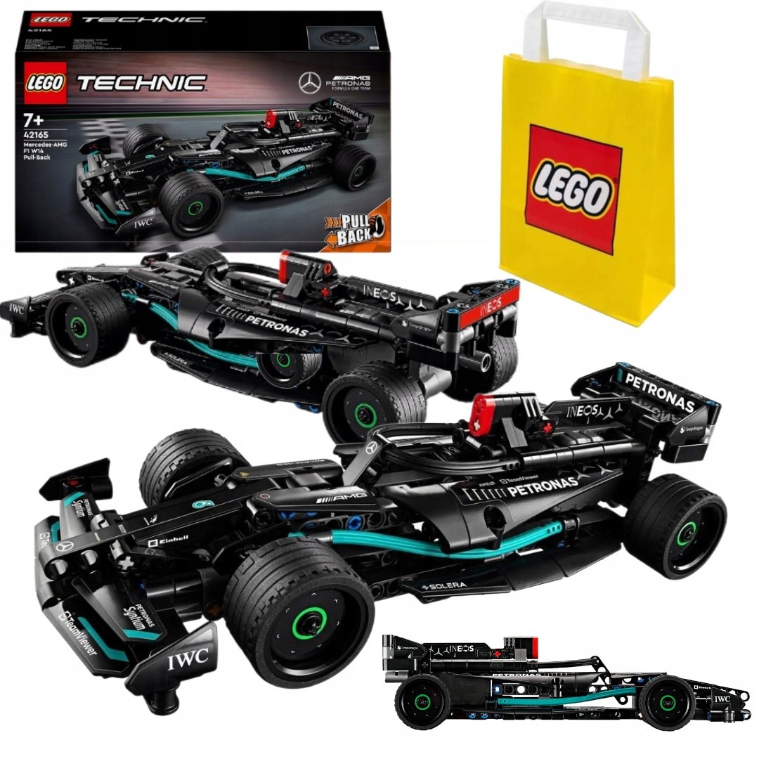 Lego Technic 42165 Samochód Mercedes AMG F1 W14 E Napęd Pull-back Auto ...