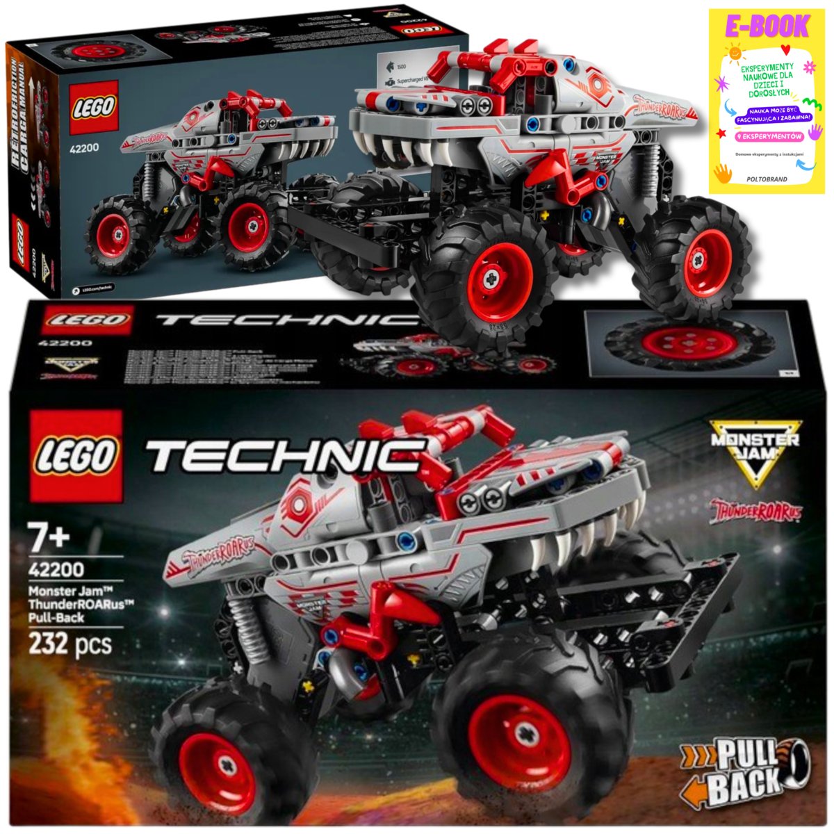 LEGO TECHNIC KLOCKI PREZENT Monster Jam ThunderROARus z napędem typu ...