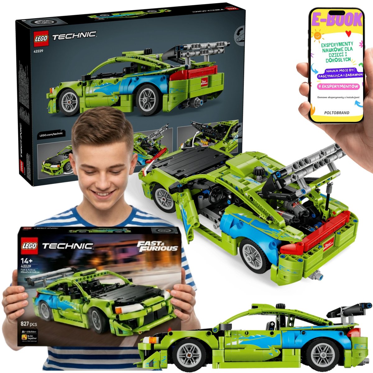 LEGO Technic Mitsubishi Eclipse Fast and Furious Auto (42229) + E-BOOK ...