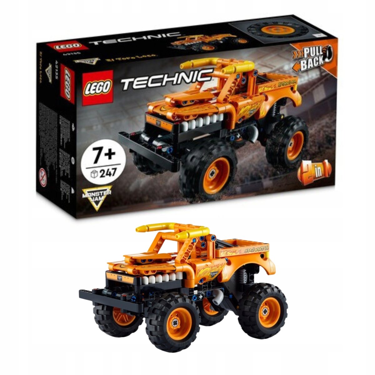 LEGO TECHNIC MONSTER JAM EL TORO LOCO (42135) 2w1 - CIĘŻARÓWKA ...