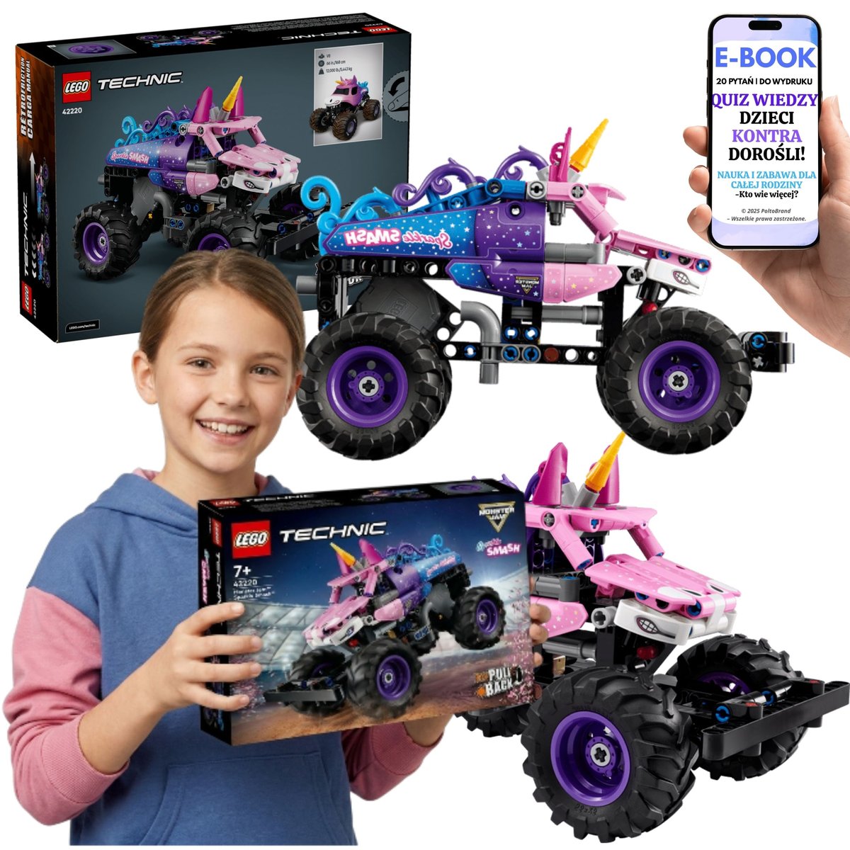 LEGO TECHNIC MONSTER JAM | Sparkle Smash Jednorożec 42220 LEGO + E-BOOK ...
