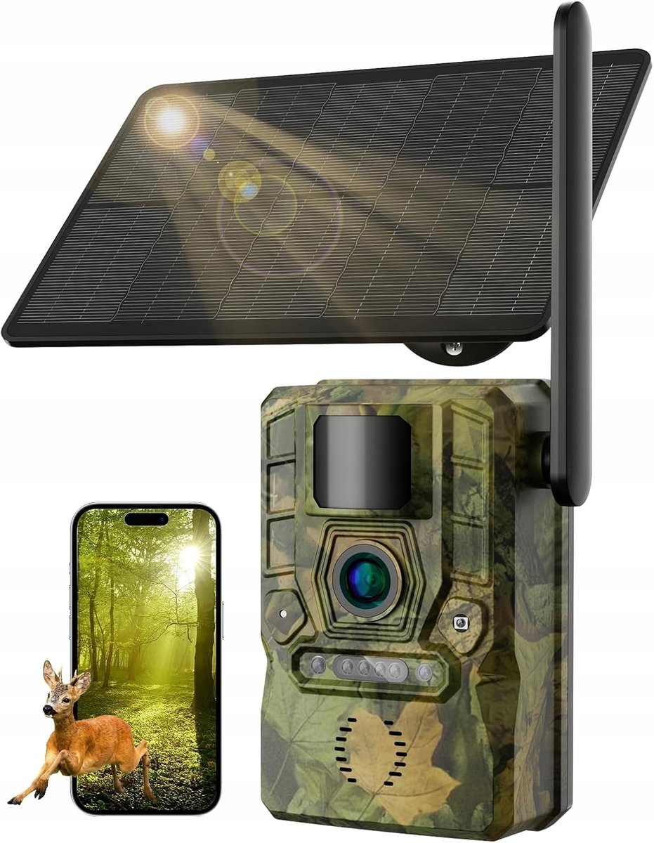 Lemnoi Fotopułapka 4G 2K Solarna SD PIR IP66 IR 940nm + Live - Inny ...