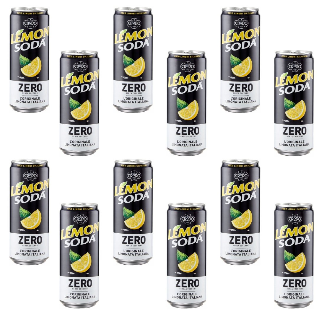 Lemon Soda Zero Fondi Di Crodo napój gazowany bez cukru 12 x 330ml ...