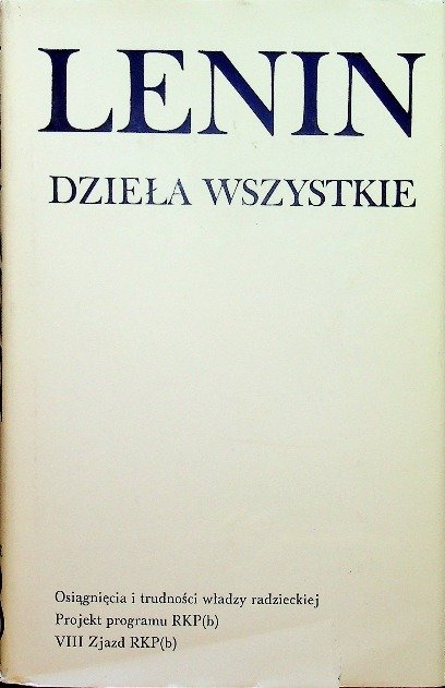 Lenin Dzieła wszystkie tom 19 - W opisie | Książka w Empik