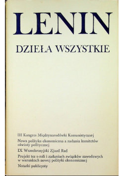 Lenin Dzieła wszystkie Tom 44 - Lenin Włodzimierz | Książka w Empik