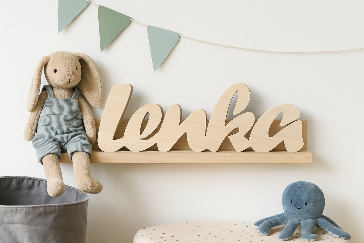 Lenka Imię Dziecka Napis Z Drewna 30Cm Litera 3D Grubość 2Cm Do ...