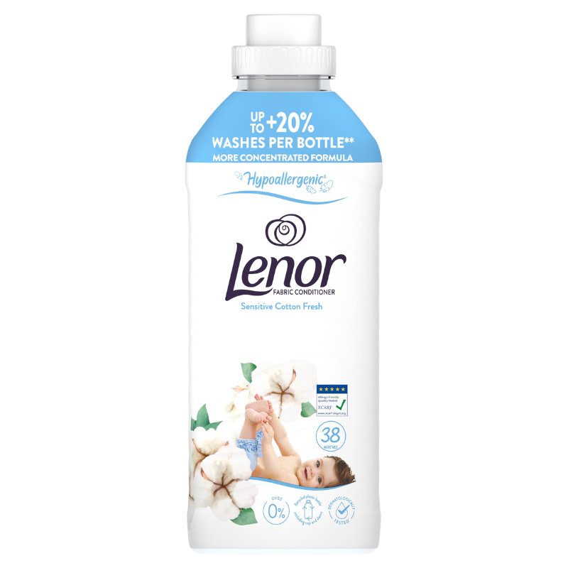 Lenor Sensitive Cotton Fresh Płyn do Płukania Tkanin Hipoalergiczny 798ml (38 Prań) - Lenor ...