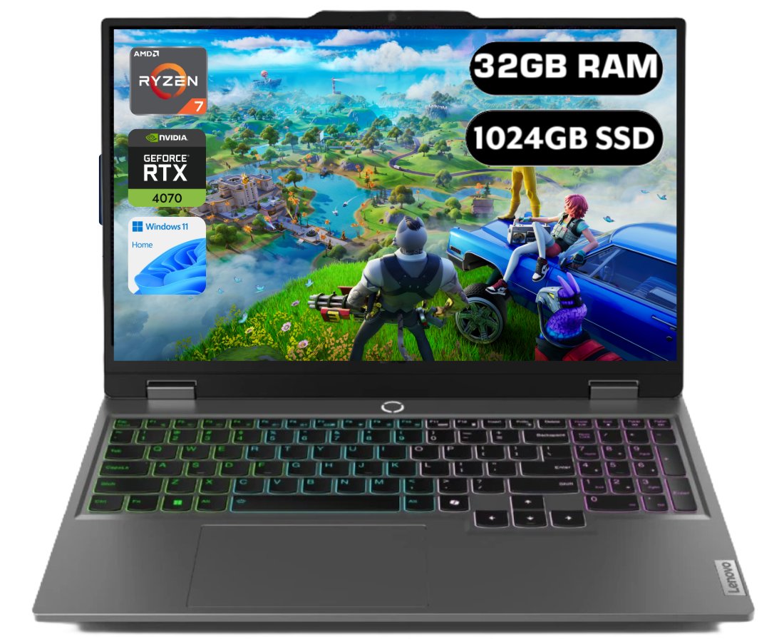 LENOVO LOQ R7-7435HS 15,6 FHD 144Hz 100% sRBG 32/1024GB SSD RTX4070 8GB ...