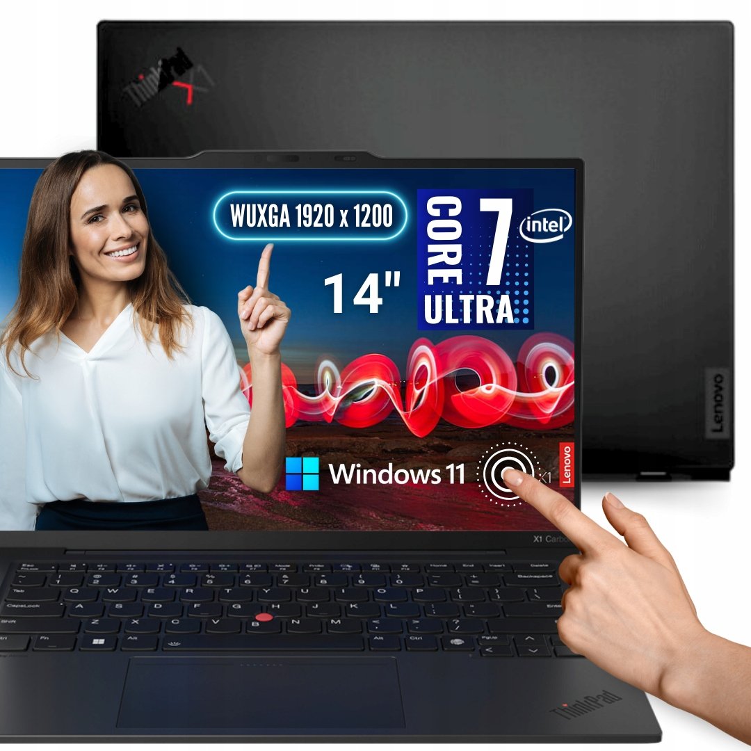 Lenovo ThinkPad X1 Carbon G12 - 1TB/32GB - Ultra 7-165U vPro - 14”(1920X1200) DOTYKOWY - W11 Pro ...
