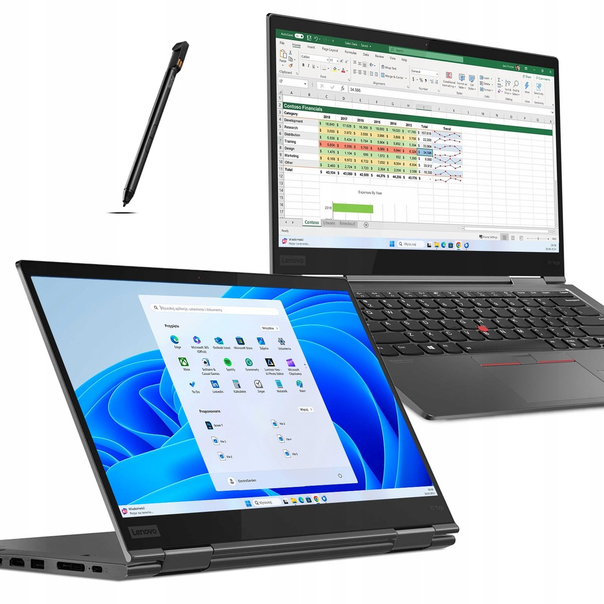 Lenovo ThinkPad X1 Yoga 2in1 Gen 5 i5-10210 16GB SSD Touch FHD BLK FP ...