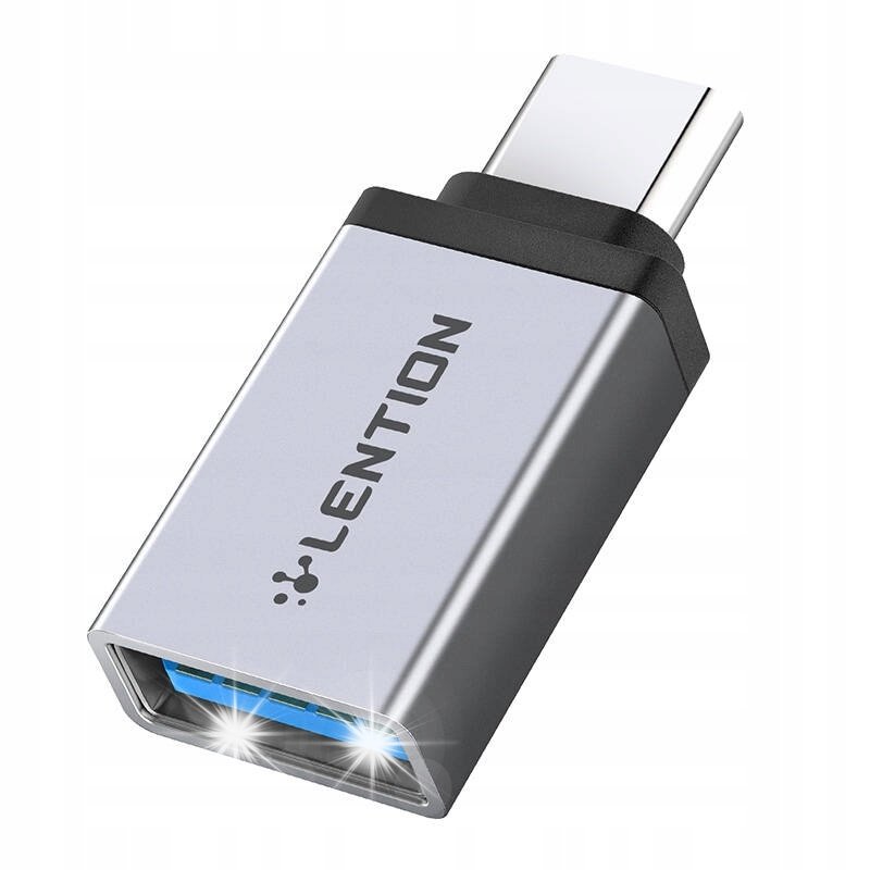 LENTION KOMPAKTOWY ADAPTER DO SMARTFONA KOMPUTERA PRZEJŚCIÓWKA USB-C DO ...