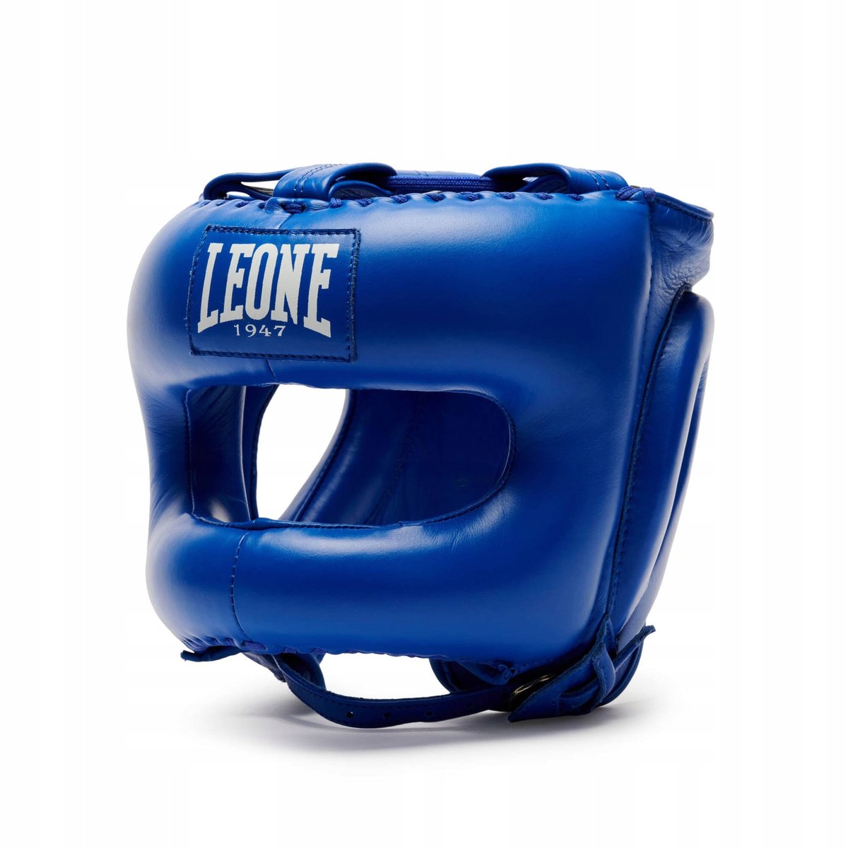 Leone Kask Bokserski The Greatest ze Skóry z Ochroną Nosa Niebieski S/M ...