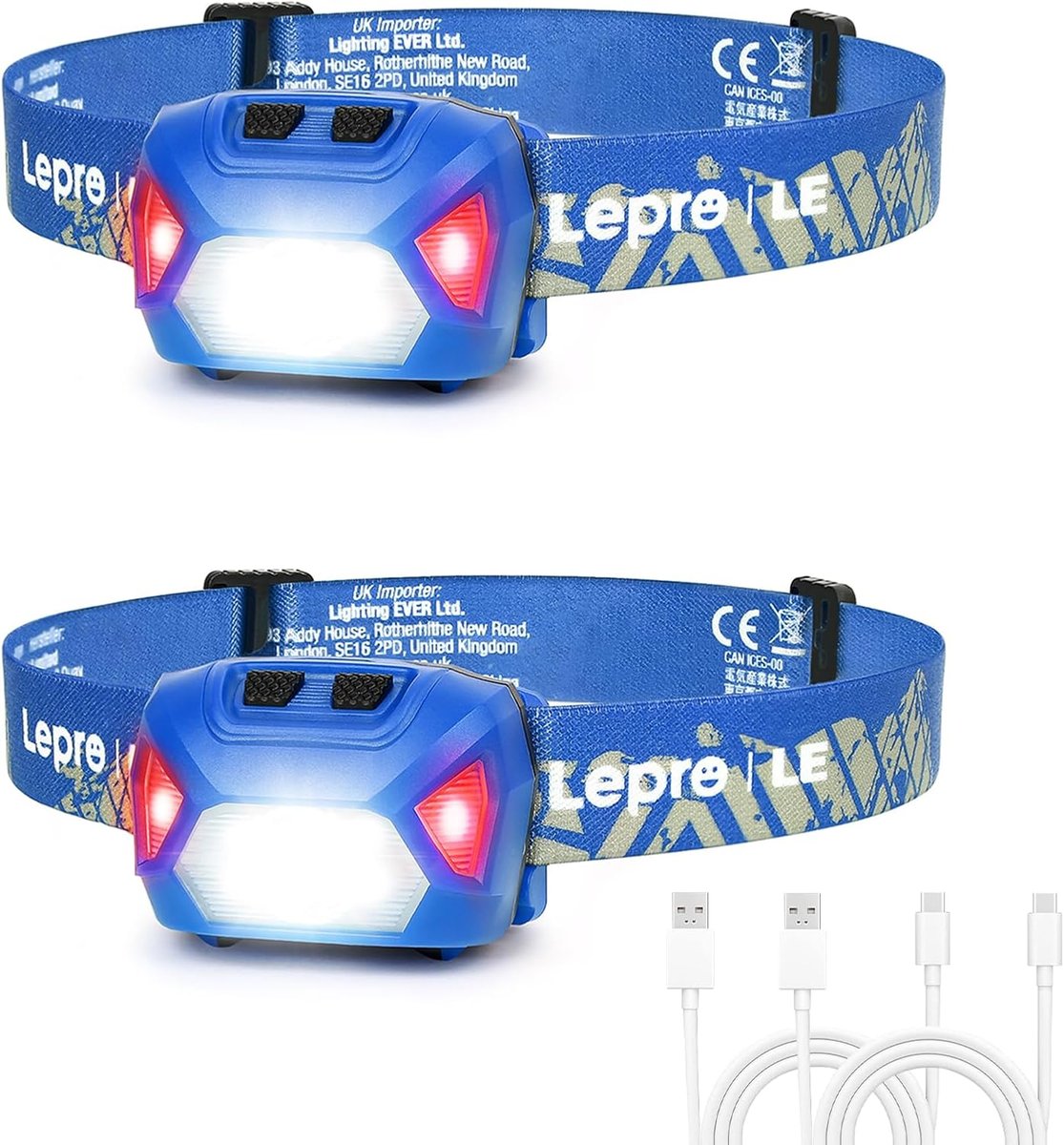 Lepro Latarka Czołowa - 2000 Lumenów, Wodoodporna I Ładowana - Lepro ...