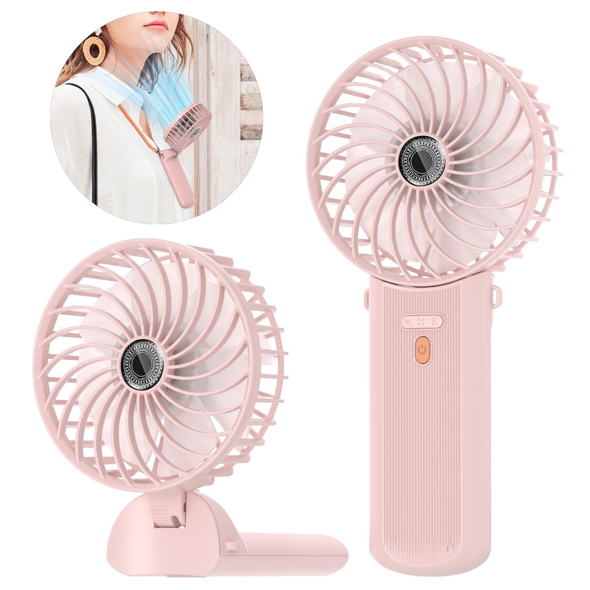 Lepwings Mini Wentylator Ręczny Usb 4 Prędkości Składany Różowy - Inna ...