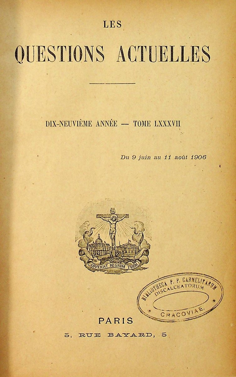 Les Questions actuelles tome LXXXVII 1906 r - W opisie | Książka w Empik