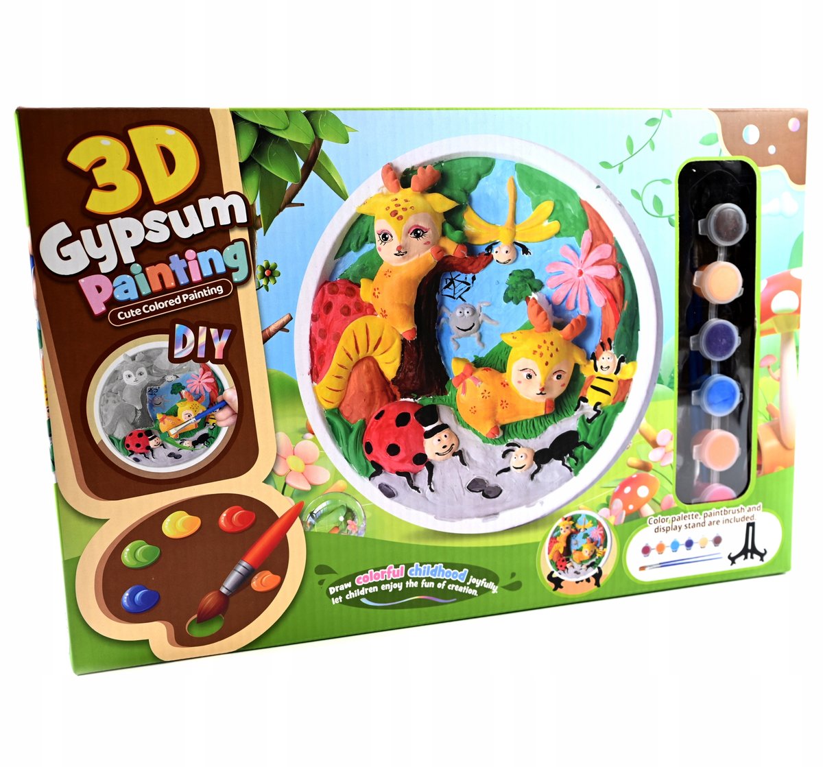 Leśny Świat Odlew Gipsowy Do Malowania Zestaw Farbek Kreatywna Zabawa ...